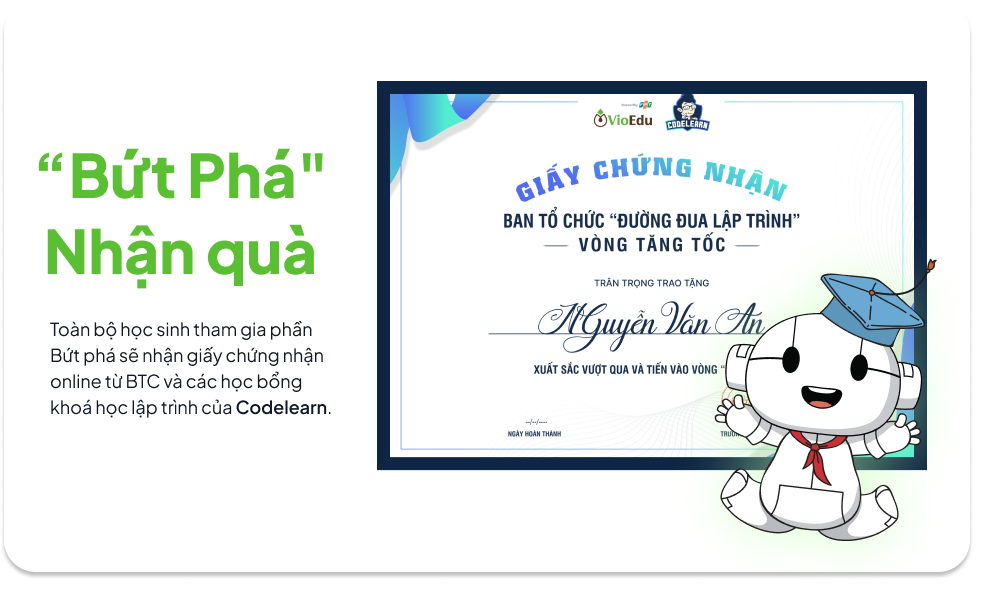 ĐƯỜNG ĐUA LẬP TRÌNH | CodeLearn